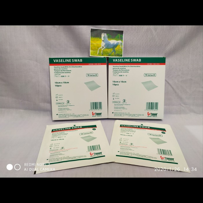 Jual VASELINE SWAB 10X10CM /KASA STERIL VASELINE (SEPERTI SUPRATUL ...