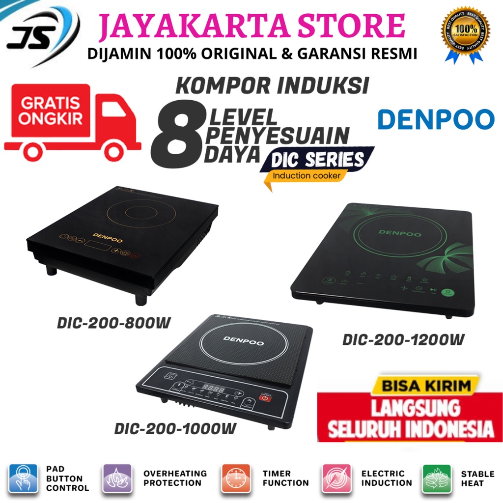 Jual DENPOO KOMPOR LISTRIK INDUCTION COOKER ULTRA SLIM SENSOR TOUCH ...