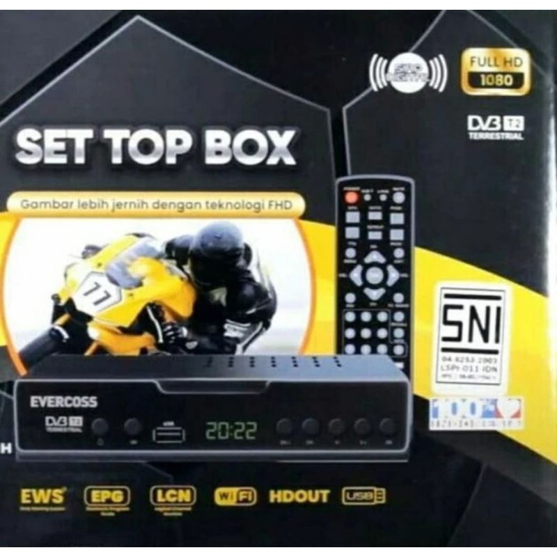 Jual Set Top Box Pro TV Digital Receiver Full HD STB Evercross | Shopee ...