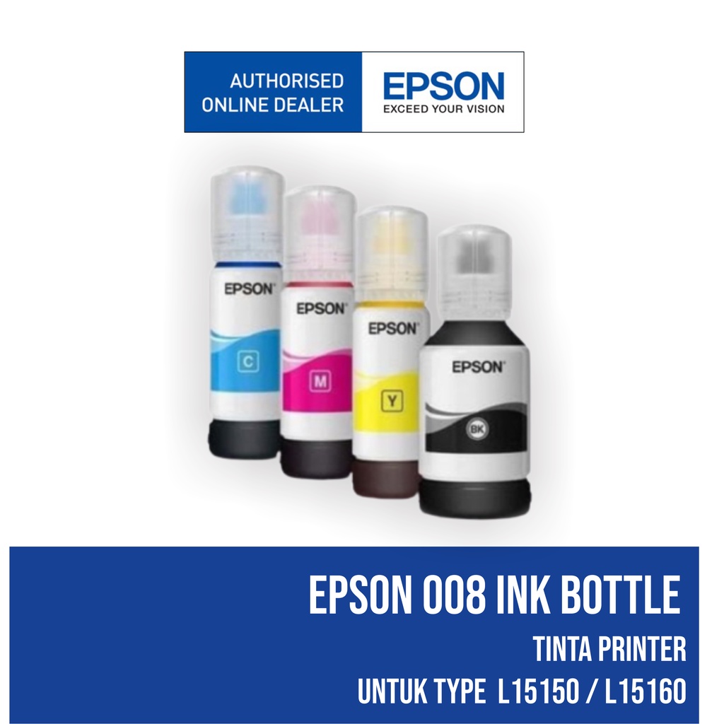 Jual Tinta EPSON Original 008 Cyan Magenta Yellow untuk printer L15150 ...