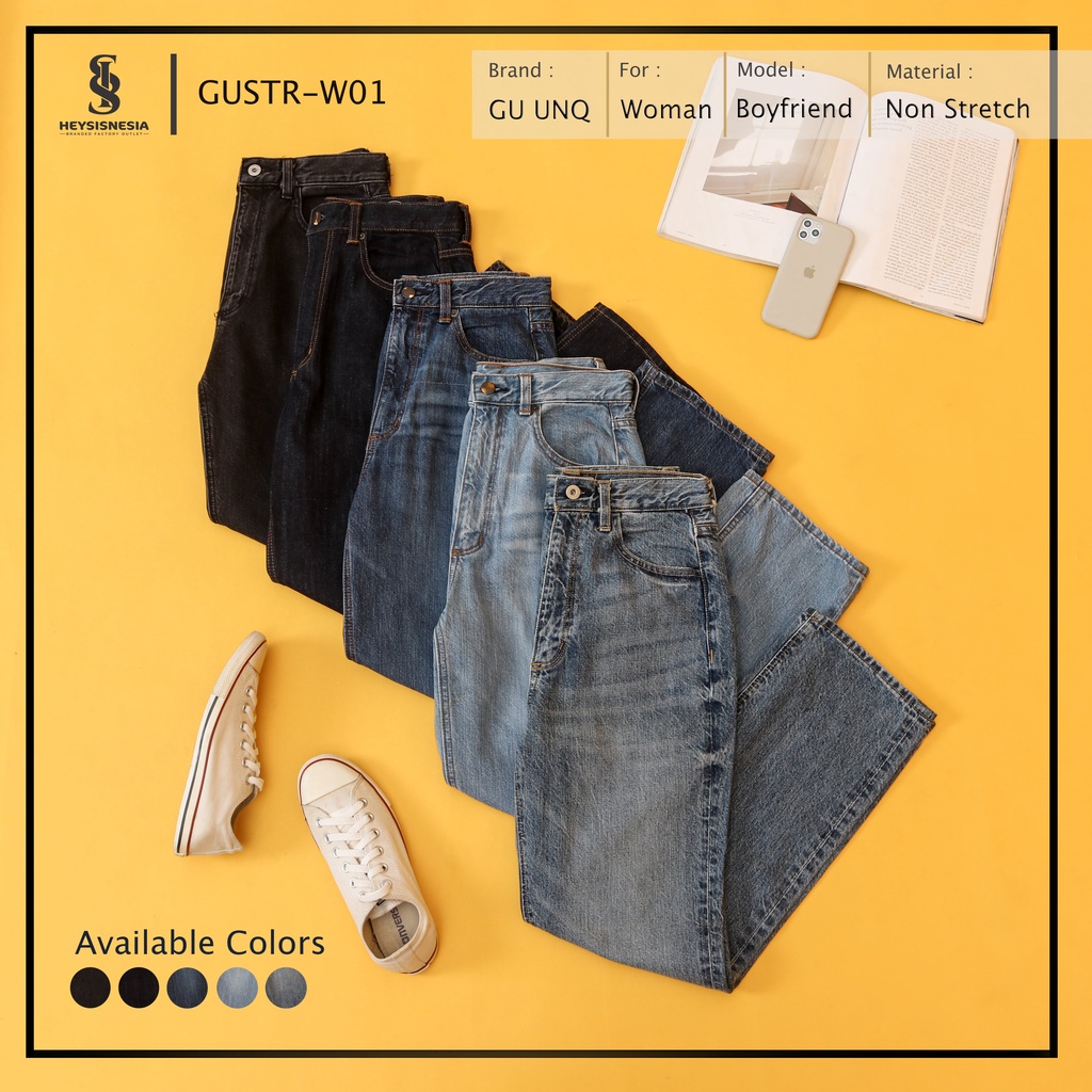 Jual HEYSISNESIA | GU UNQ BOYFRIEND FOR WOMAN | JEANS HIGHWAIST | JEANS ...