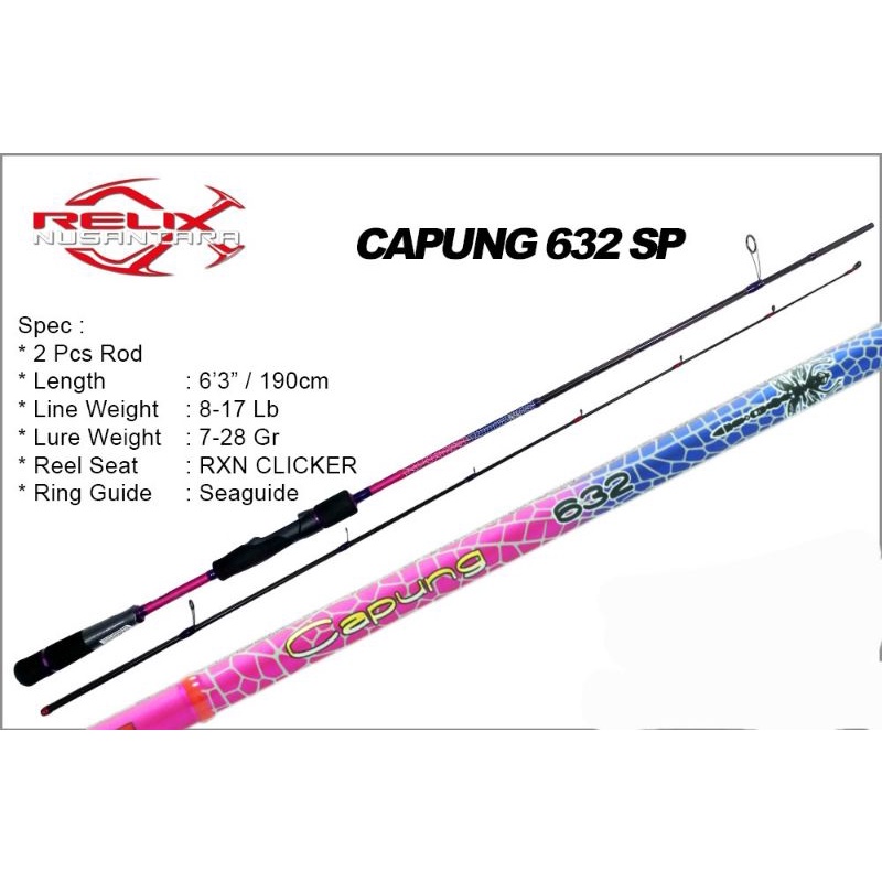 Jual Rod RELIX NUSANTARA CAPUNG 632SP / 190cm (Line Test 8-17lbs ...