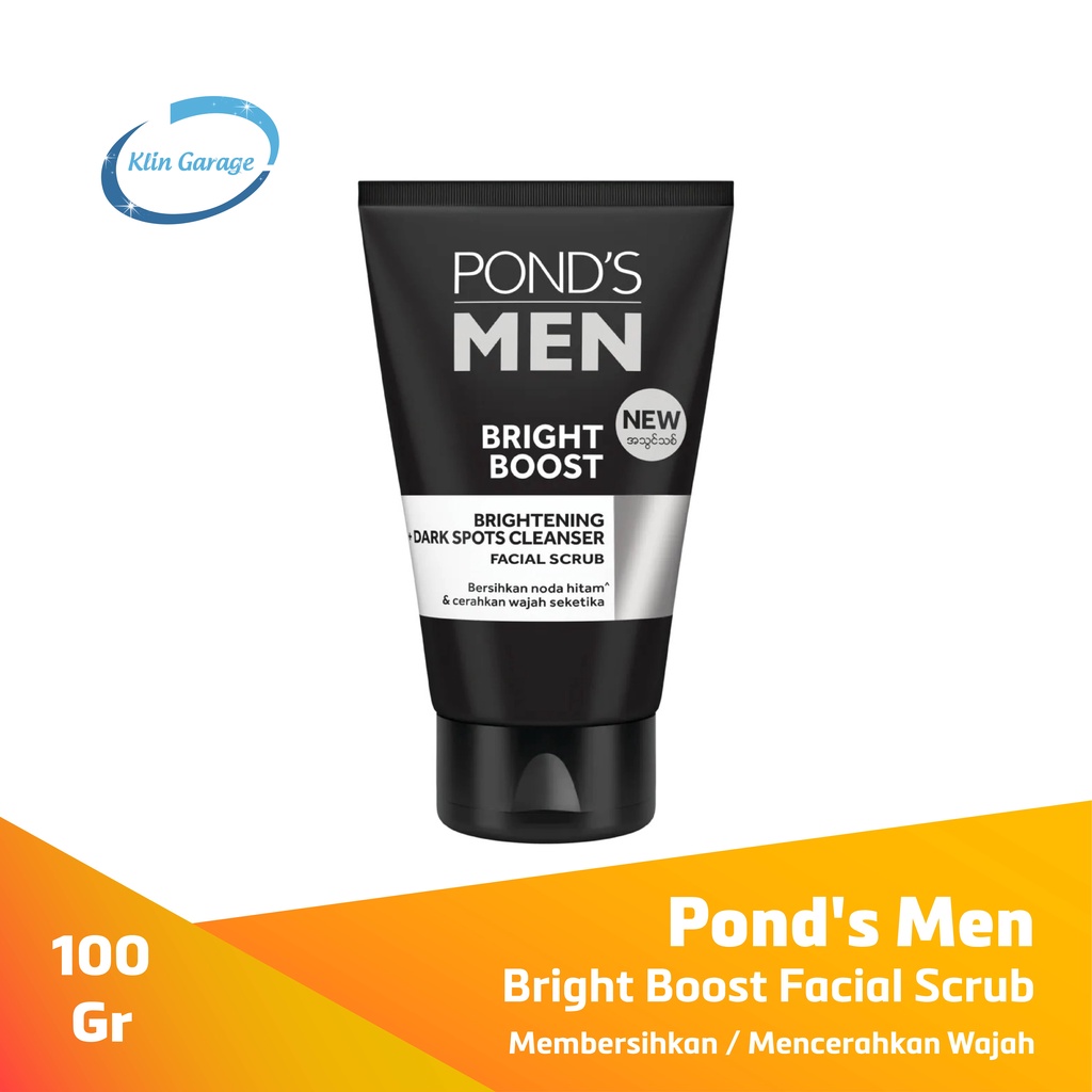 Jual Ponds Men Facial Wash Bright Boost 100G - Sabun Muka Scrub ...