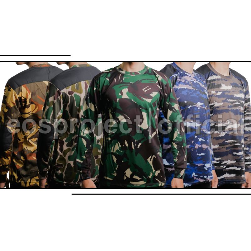 Jual KAOS LORENG ARMY CAMO LENGAN PANJANG | Shopee Indonesia