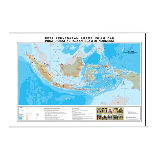 Jual Peta Penyebaran Agama Islam dan Pusat-pusat Kerajaan Islam di Indonesia | Shopee Indonesia