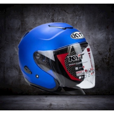 Jual Helm KYT Kyoto R Solid Blue Doff / Kyoto Biru Doff / Half Face ...
