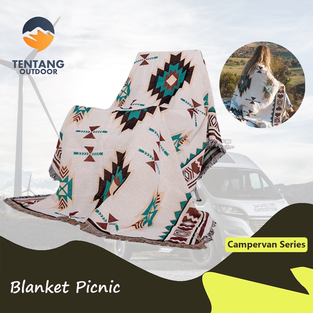 Jual Selimut Tidur Ethnic Camping Karpet Alas Piknik Blanket Picnic Mat ...