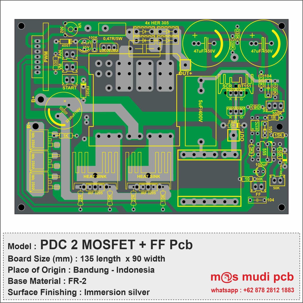 Jual Pcb inv-pdc 2 Mosfet + FF | Shopee Indonesia