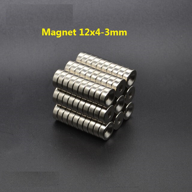 Jual 1Pcs Magnet Bulat bolong countershunk 12x4-3 12x4mm lubang 3mm tebal 4mm N35 magnet putih ...