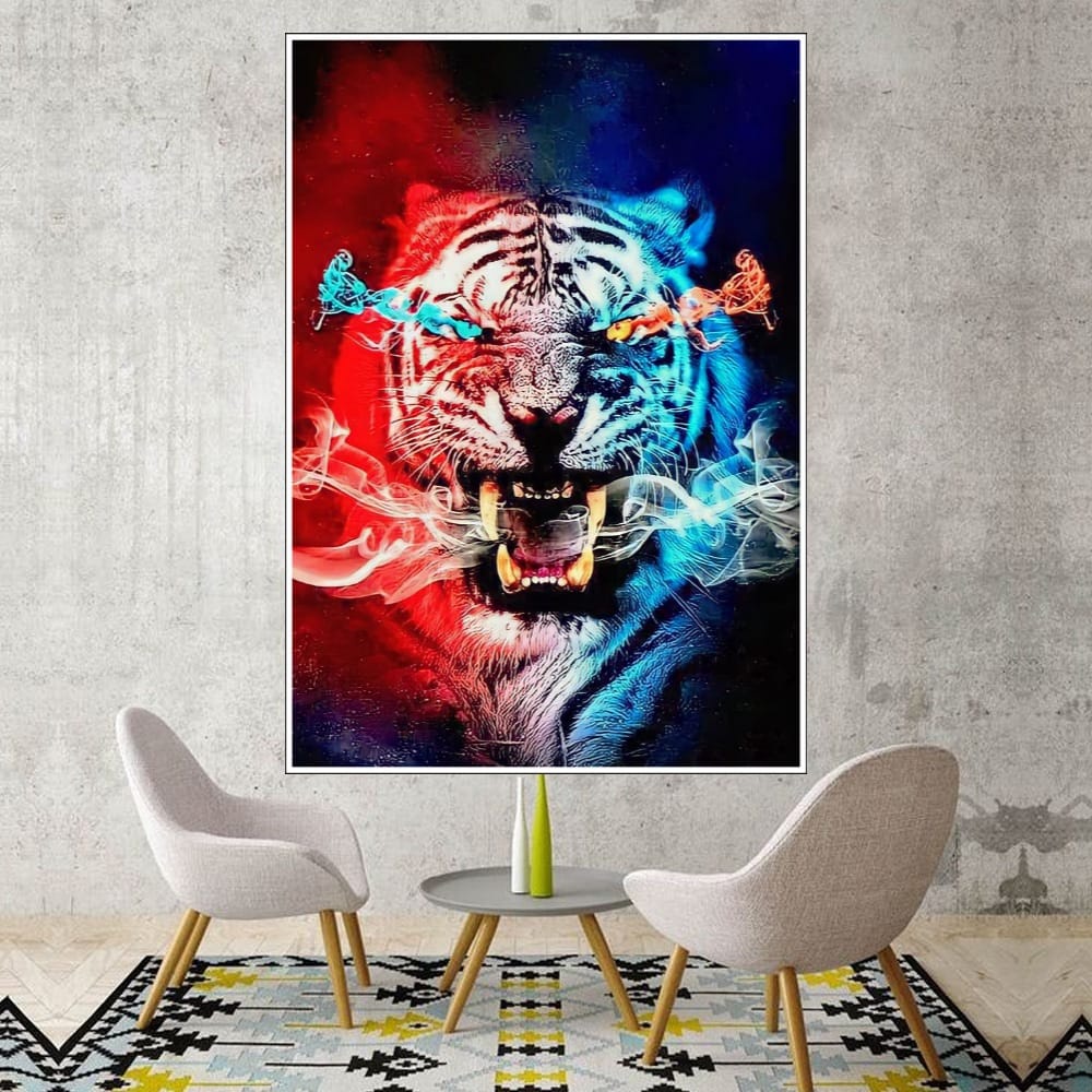 Jual Hiasan Dinding Poster Gambar Harimau Xtra Jumbo Besar Best seller ...