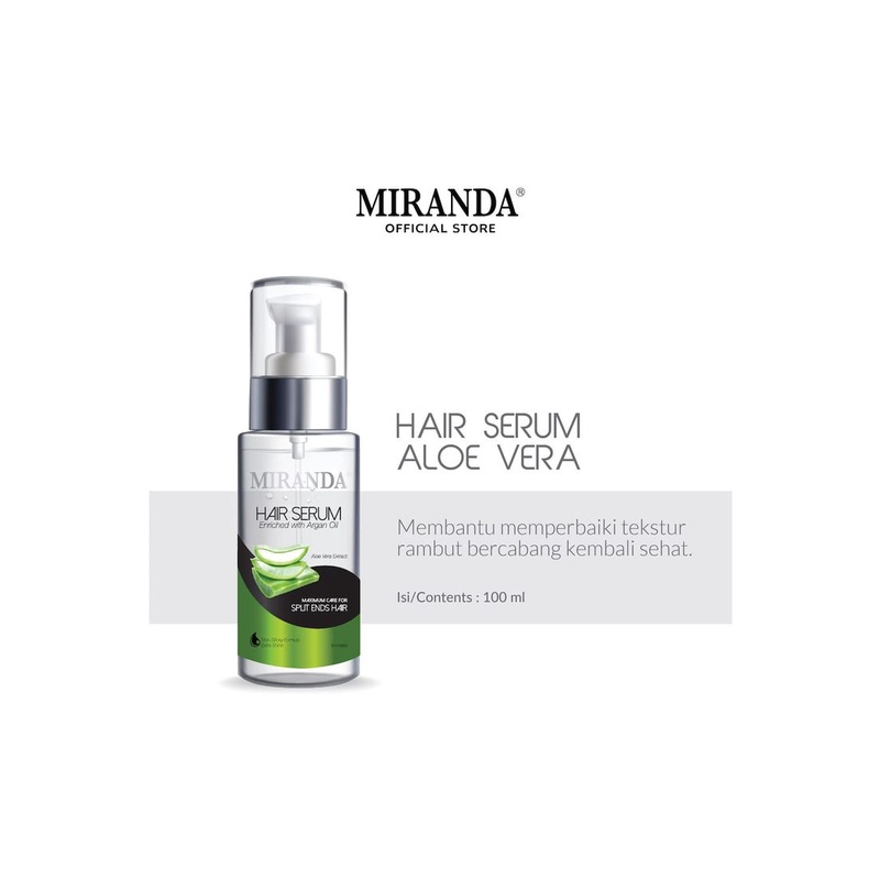 Jual MIRANDA Hair Serum 100ml - Eclipta Alba | Kukui Nut | Jojoba Oil ...