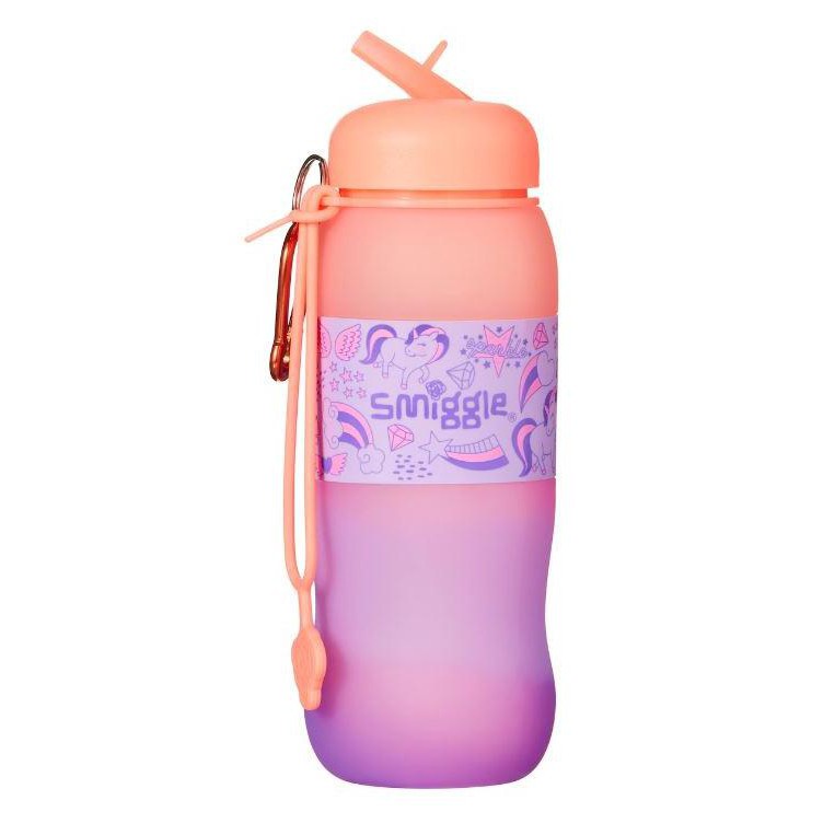Jual SMIGGLE ROLL UP SILICONE BOTTLE 600ML (SWEET) | Shopee Indonesia