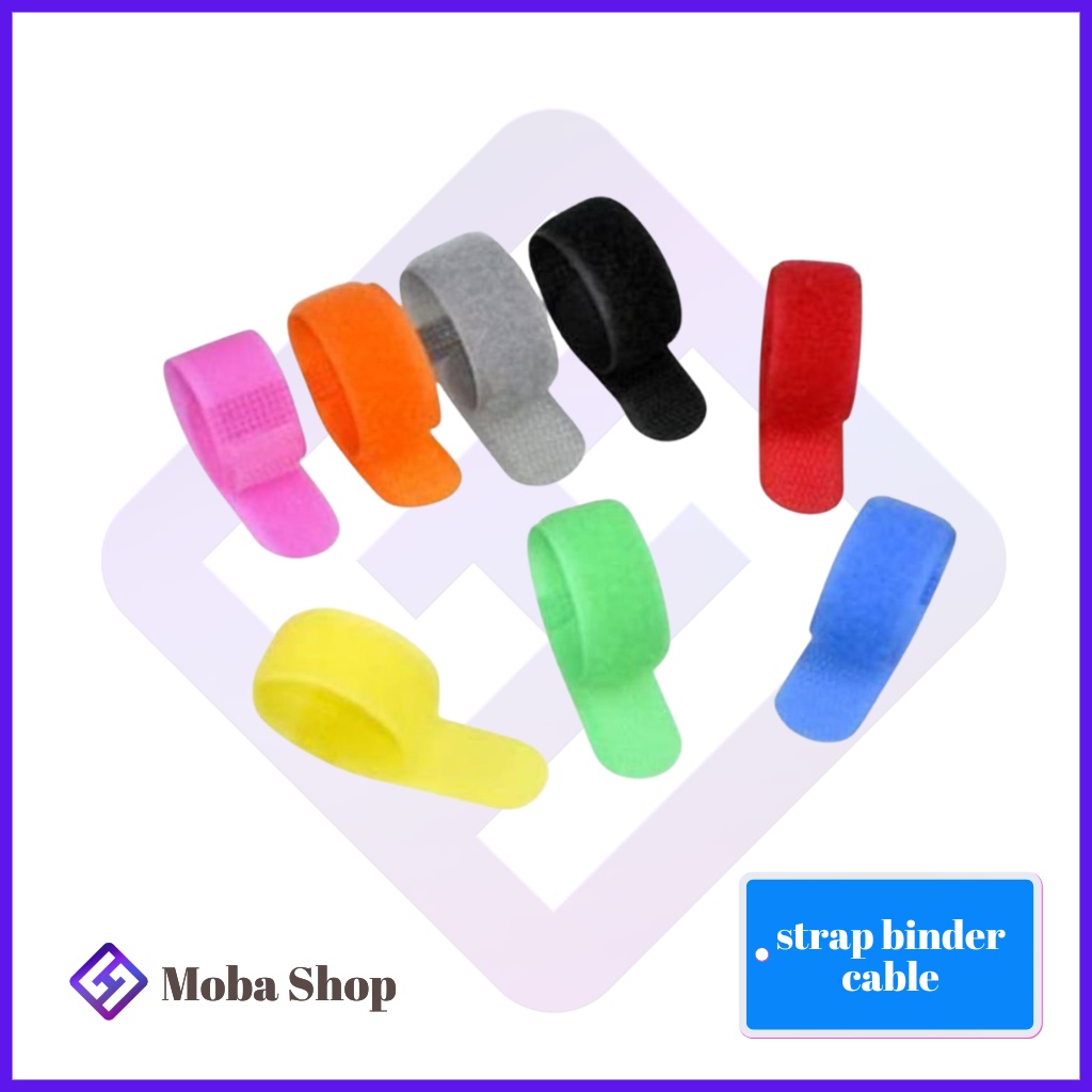Jual Velcro strap binder cable / pengikat kabel / klip kabel / penjepit ...
