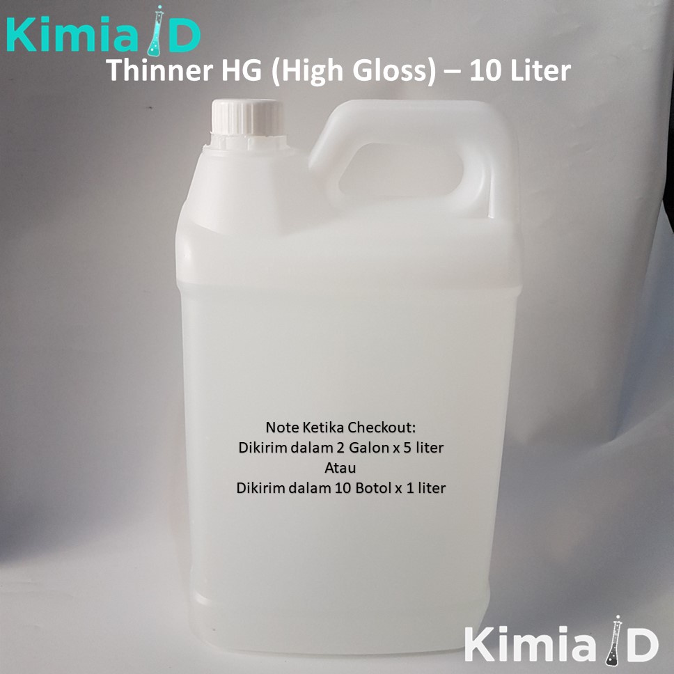 Jual Thinner HG 10 Liter Thinner High Gloss 1 Liter Pengencer Cat Duco ...
