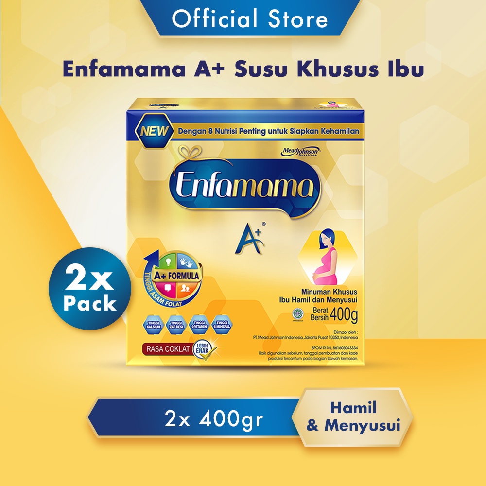 Jual Enfamama A+ Susu Ibu Hamil dan Menyusui Cokelat 400 gr x 2 ...