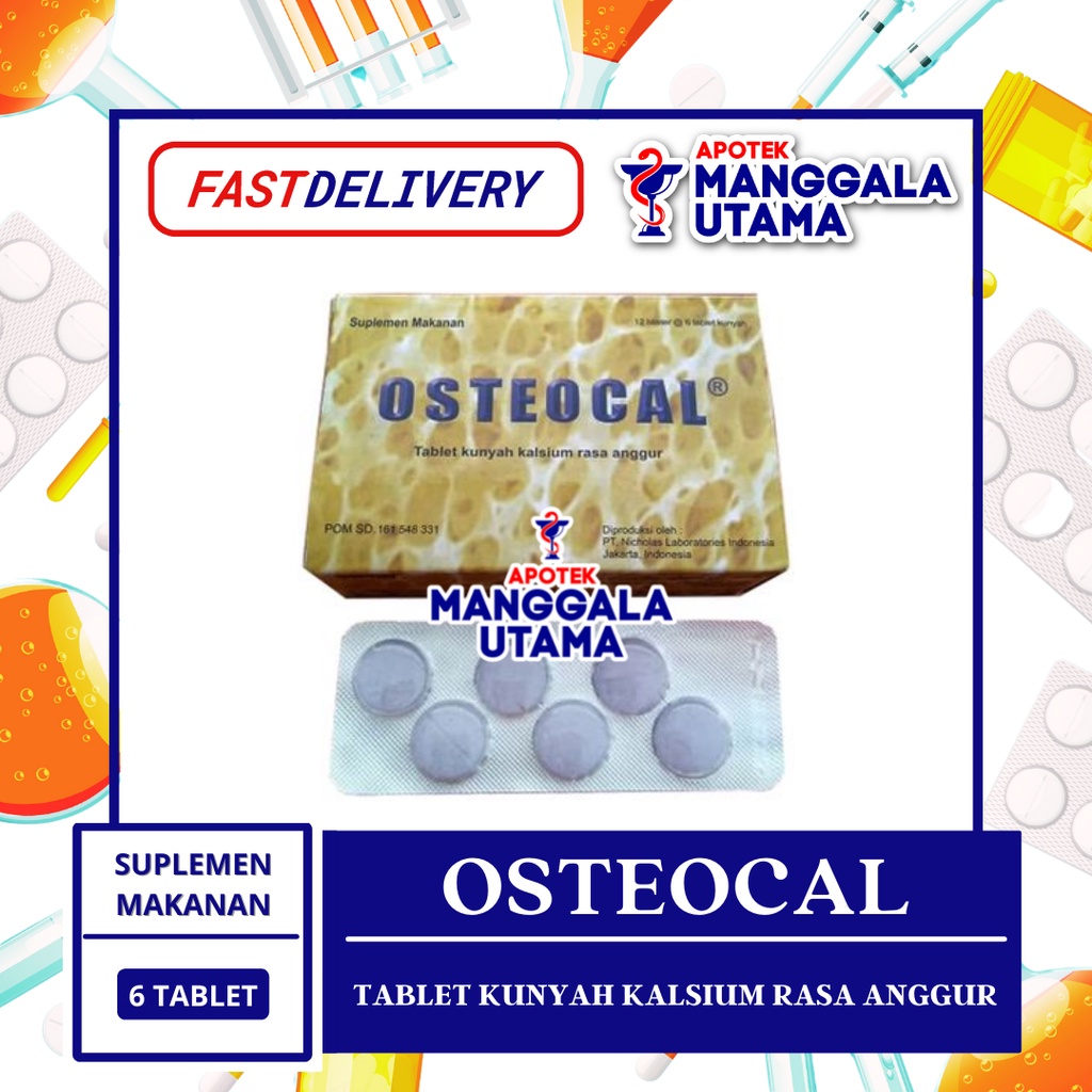 Jual OSTEOCAL PER STRIP ISI 6 TABLET | Shopee Indonesia