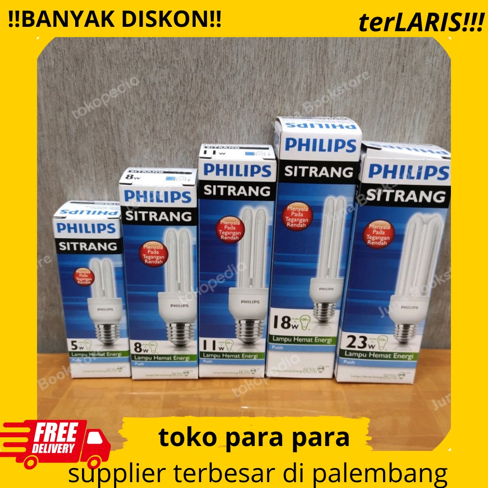 Jual Lampu Philips SITRANG Putih 5w 8w 11w 18w 23w - 5ws | Shopee Indonesia