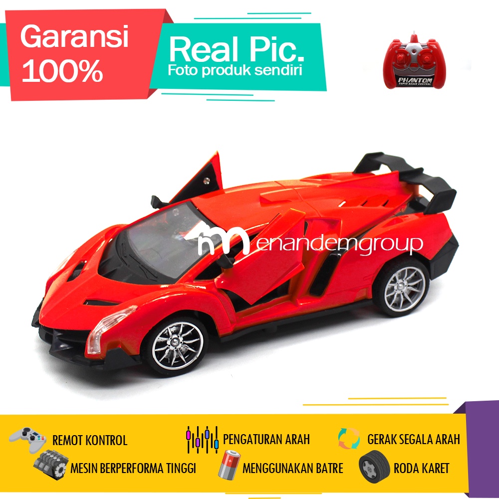 Jual Mainan Mobil Remote Kontrol Speed Rider Lambo Buka Pintu LED ...