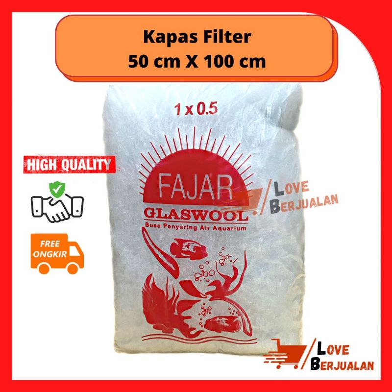 Jual KAPAS BUSA PUTIH 100 X 50 CM MEDIA PENYARING FILTER AQUARIUM KOLAM ...