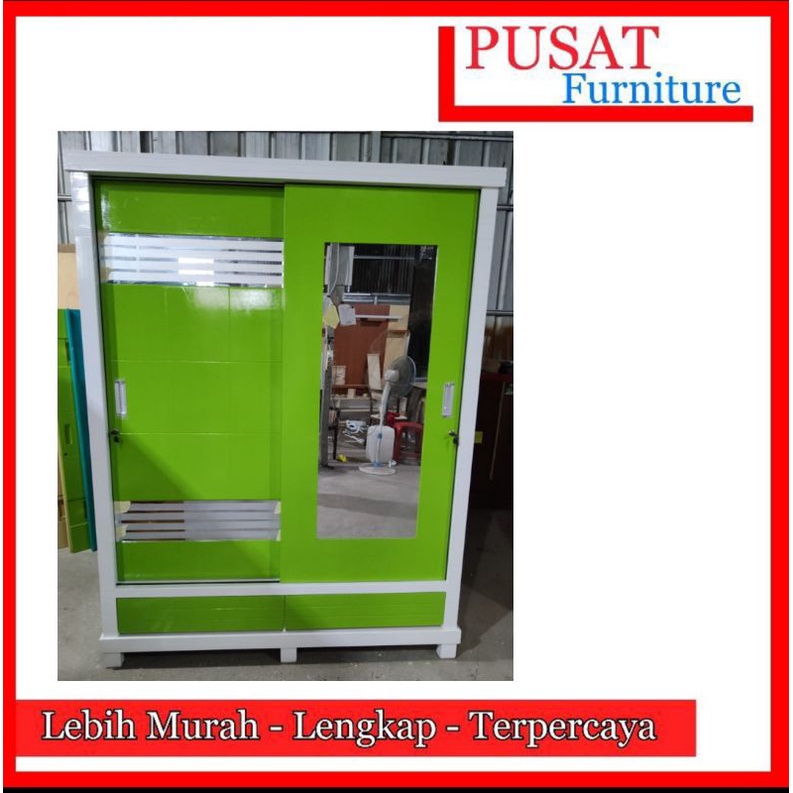 Jual lemari pakaian 2 pintu jumbo lemari baju bahan bloktik lemari ...