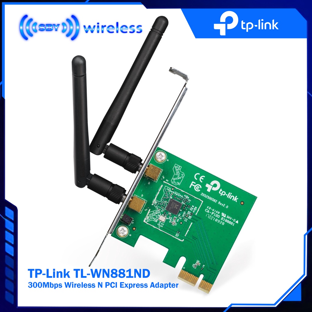 Jual TPLINK TL-WN881ND 300Mbps Wireless N PCI Express Adapter | Shopee ...