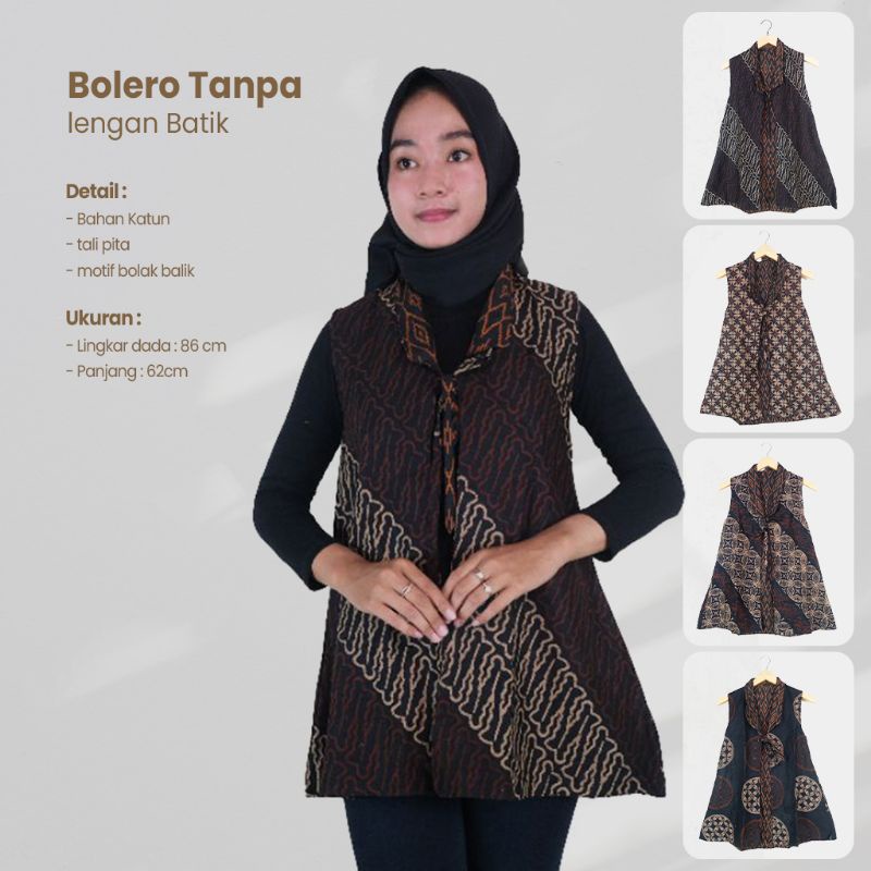 Jual Bolero Batik Sogan / Rompi - NairaBatik | Shopee Indonesia