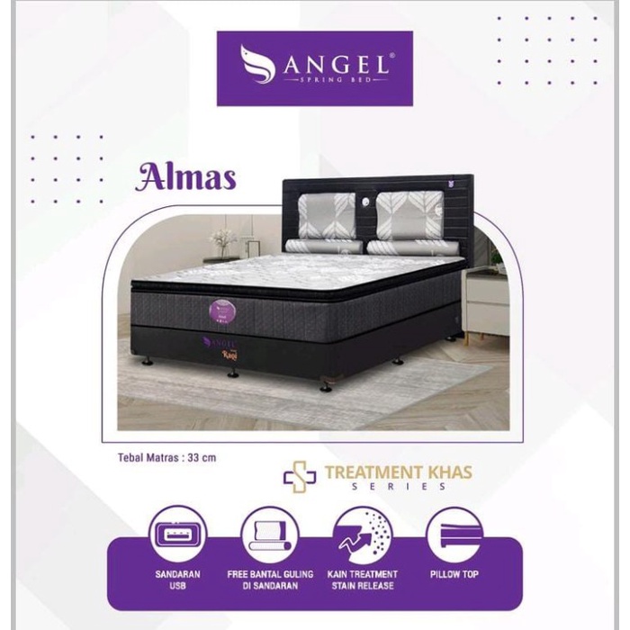 Jual Tempat Tidur Kasur Springbed Angel Almas King Size Anti Debu ...