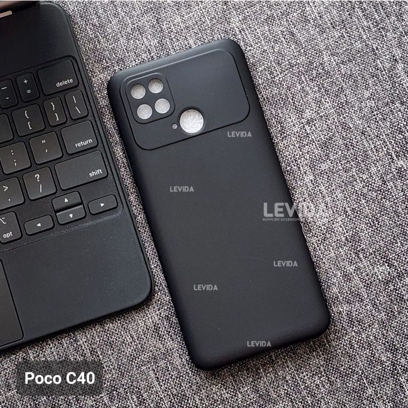 Jual POCO C40 CASE MACARON BLACK SILICON BLACK CASE POCO C40 | Shopee ...