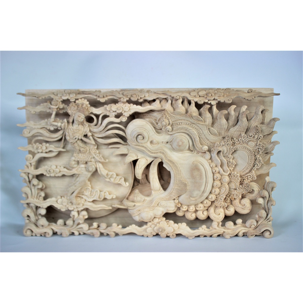 Jual Ukiran Kayu Bali Hiasan Dinding Patung Buatan Tangan Ukuran 50 x ...