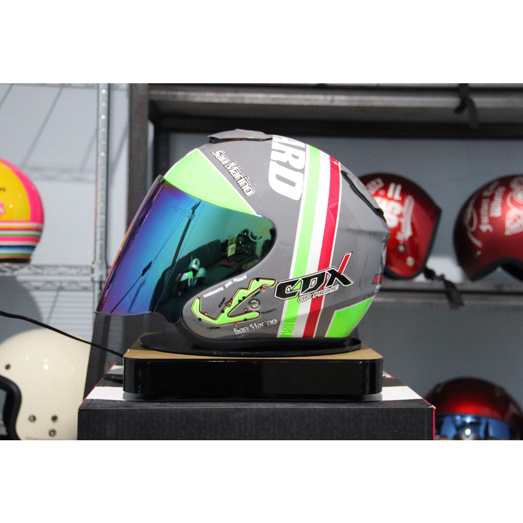 Jual HELM HALF FACE HYOTO MOTIF HKM VISOR IRIDIUM MERK HKM PREMIUM ...