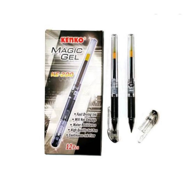 Jual Pulpen / Bolpen Gel Kenko Ke - 200 Gel Pen 0.5mm ( Hitam ...
