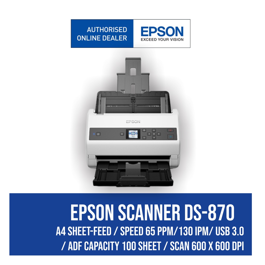 Jual Epson WorkForce DS-870 A4 Duplex Sheet-fed Document Scanner ...