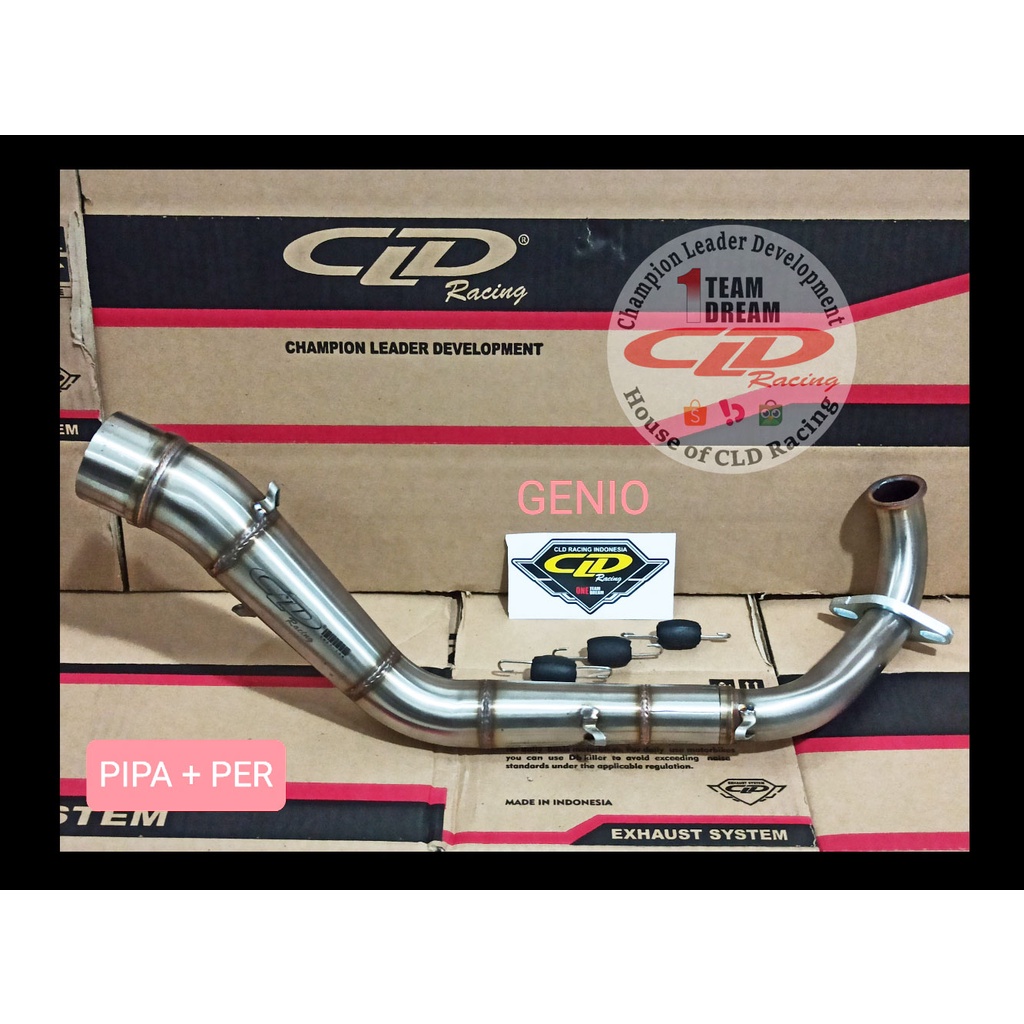 Jual PIPA/HEADER/LEHERAN/KNALPOT CLD RACING GENIO/BEAT 2020 2021 2022 ...