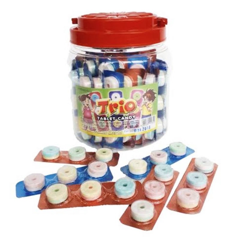 Jual Permen Trio Tablet Candy / Permen Siul ( isi 45 pcs @5gr ...