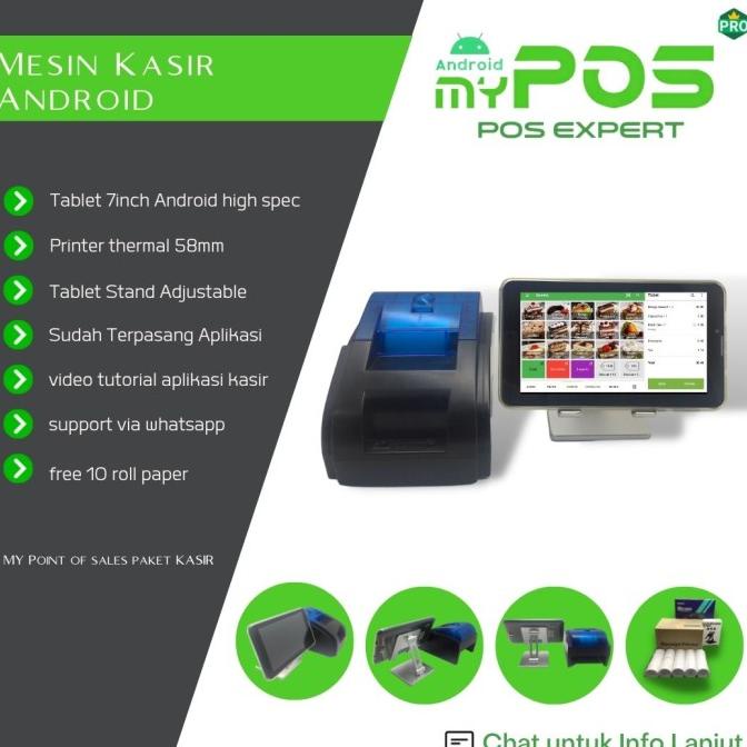 Jual Mesin Kasir Android 7inch High Spec + Printer + Aplikasi kasir | Shopee Indonesia