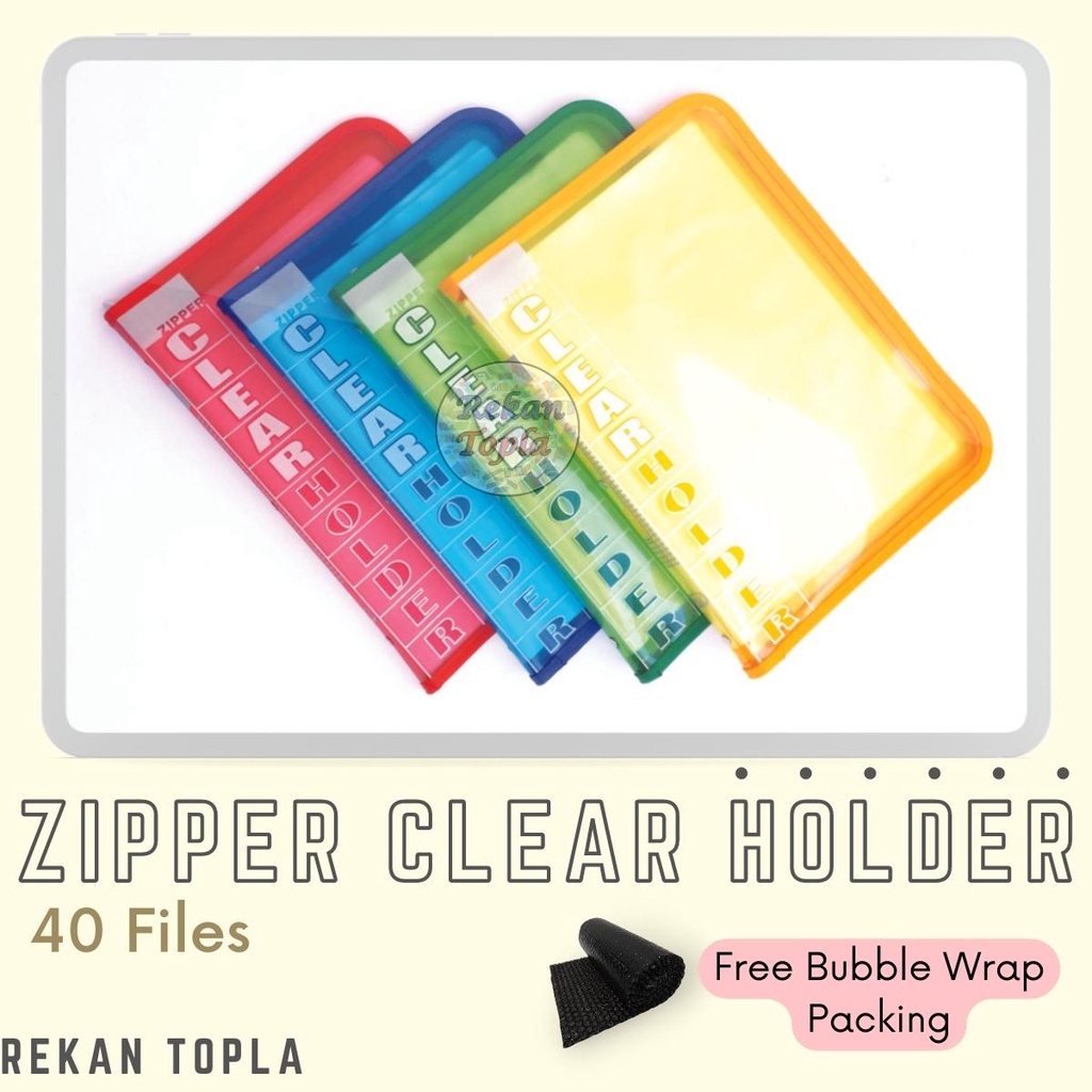 Jual [GROSIR] Map Dokumen Folio Warna-Warni Resleting Isi 40 lembar/Map ...