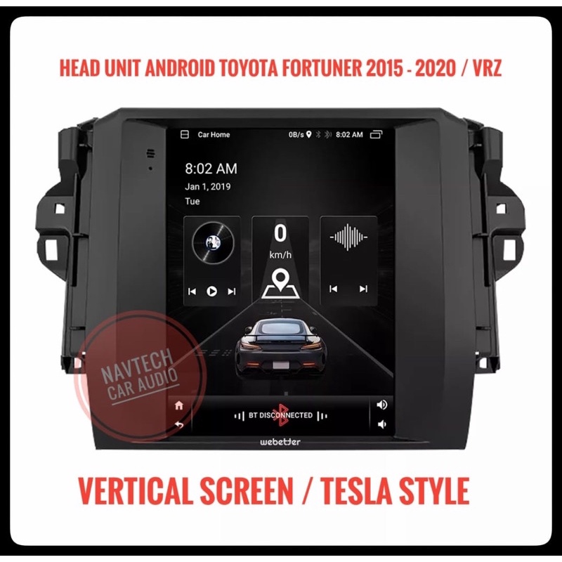 Jual Head unit android Toyota Fortuner 2015-2020 Tesla/ Vertical Screen ...