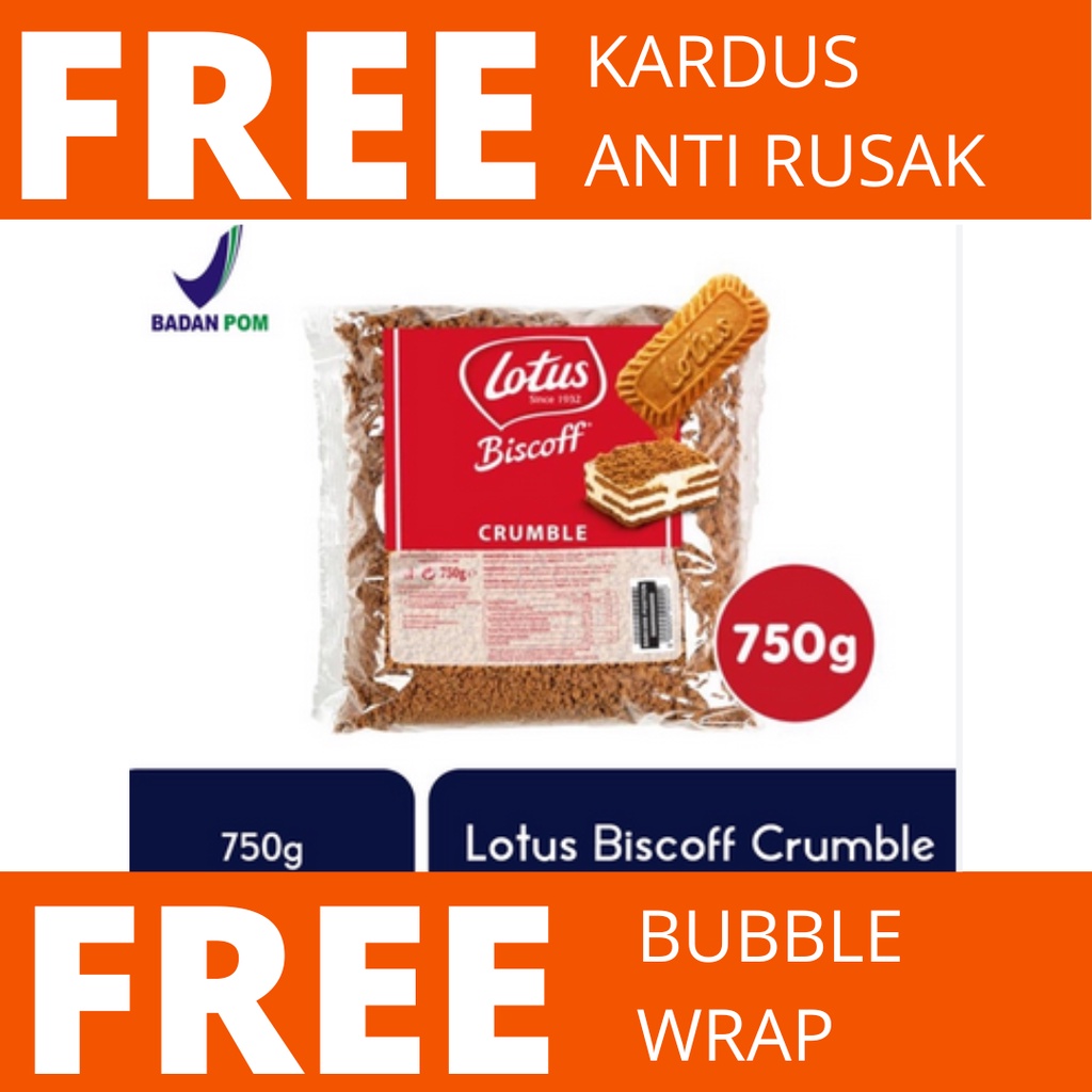 Jual Lotus biscoff crumble 750gram/lotus crumb/original lotus biskuit ...