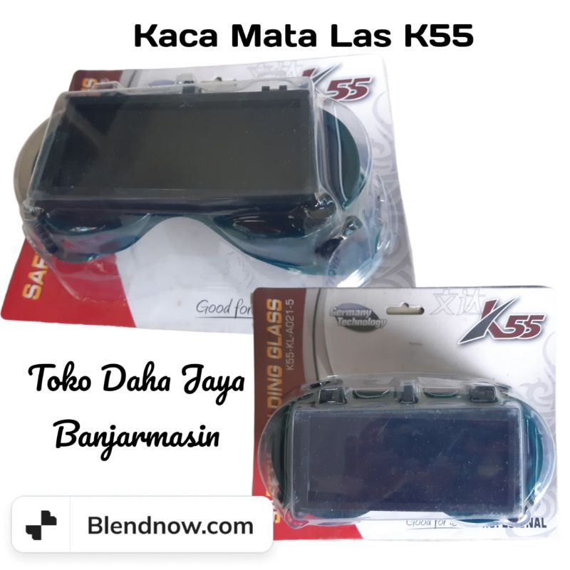 Jual kaca mata las k55 double kaca/ safety welding glass | Shopee Indonesia