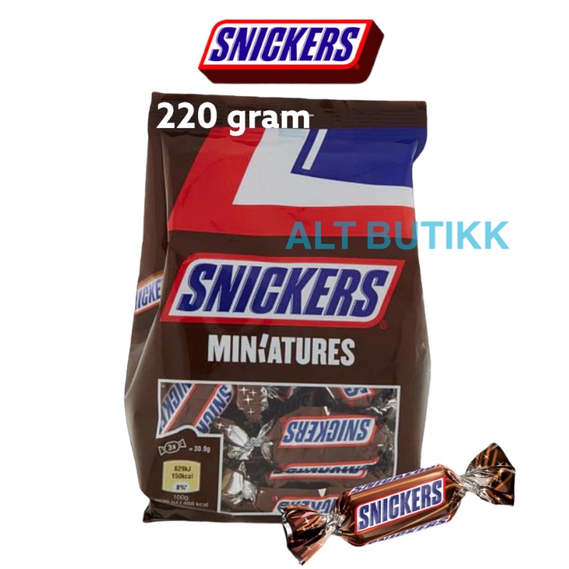 Jual SNICKERS MINIATURES 220 GRAM | COKELAT SNICKER MINI | PRODUCT OF ...