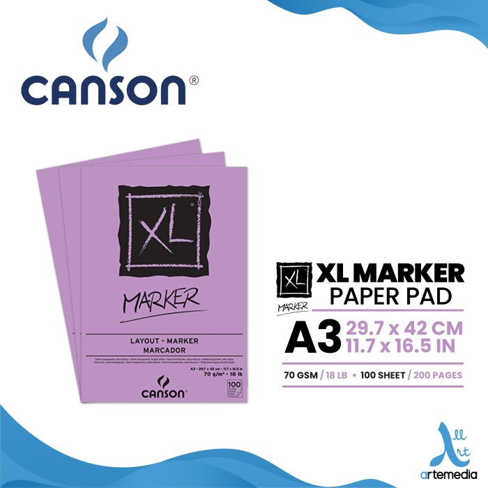 Jual Buku Gambar Canson A3 Xl Marker Paper Pad | Shopee Indonesia