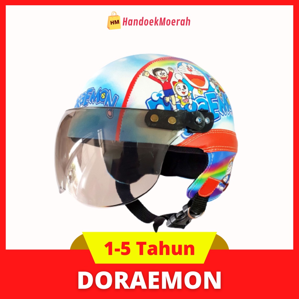 Jual Helm Anak SPECIAL RETRO DORAEMON Murah / Helmet Non SNI / Helm ...