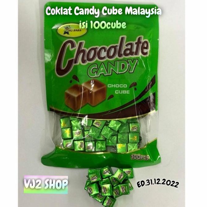 Jual TERMURAH Chocolate Candy Cube isi 100pcs produk Malaysia /PERMEN ...