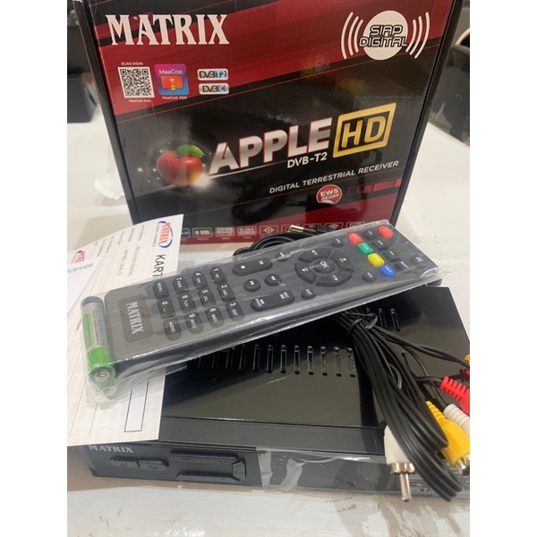 Jual Matrix apple red STB Set top box merah HD Tv digital | Shopee ...