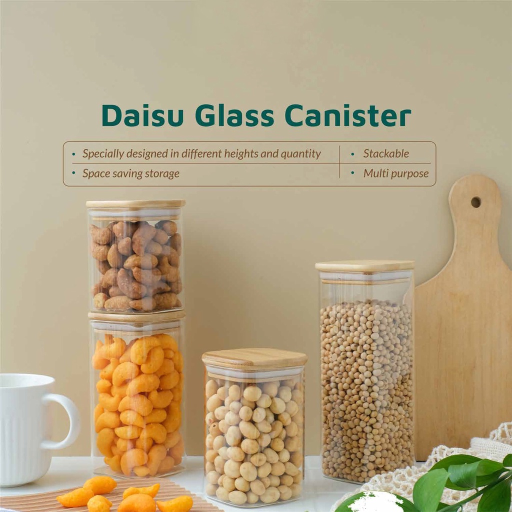Jual Toples Kaca Kotak Storage Jar Borosilicate Kedap Udara ( dia 8cm ...