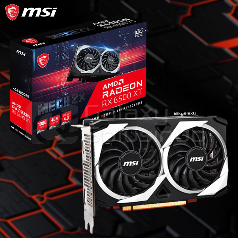Jual MSI Radeon RX 6500 XT MECH 2X 4GB OC GDDR6 | Shopee Indonesia