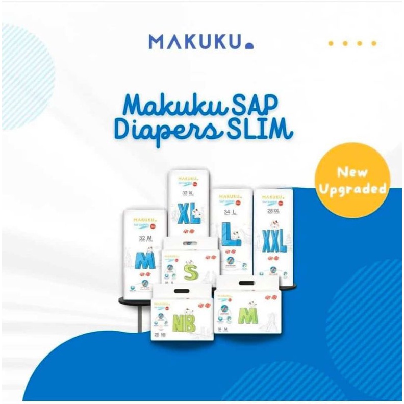 Jual MAKUKU SAP diapers New slim All Size | Shopee Indonesia