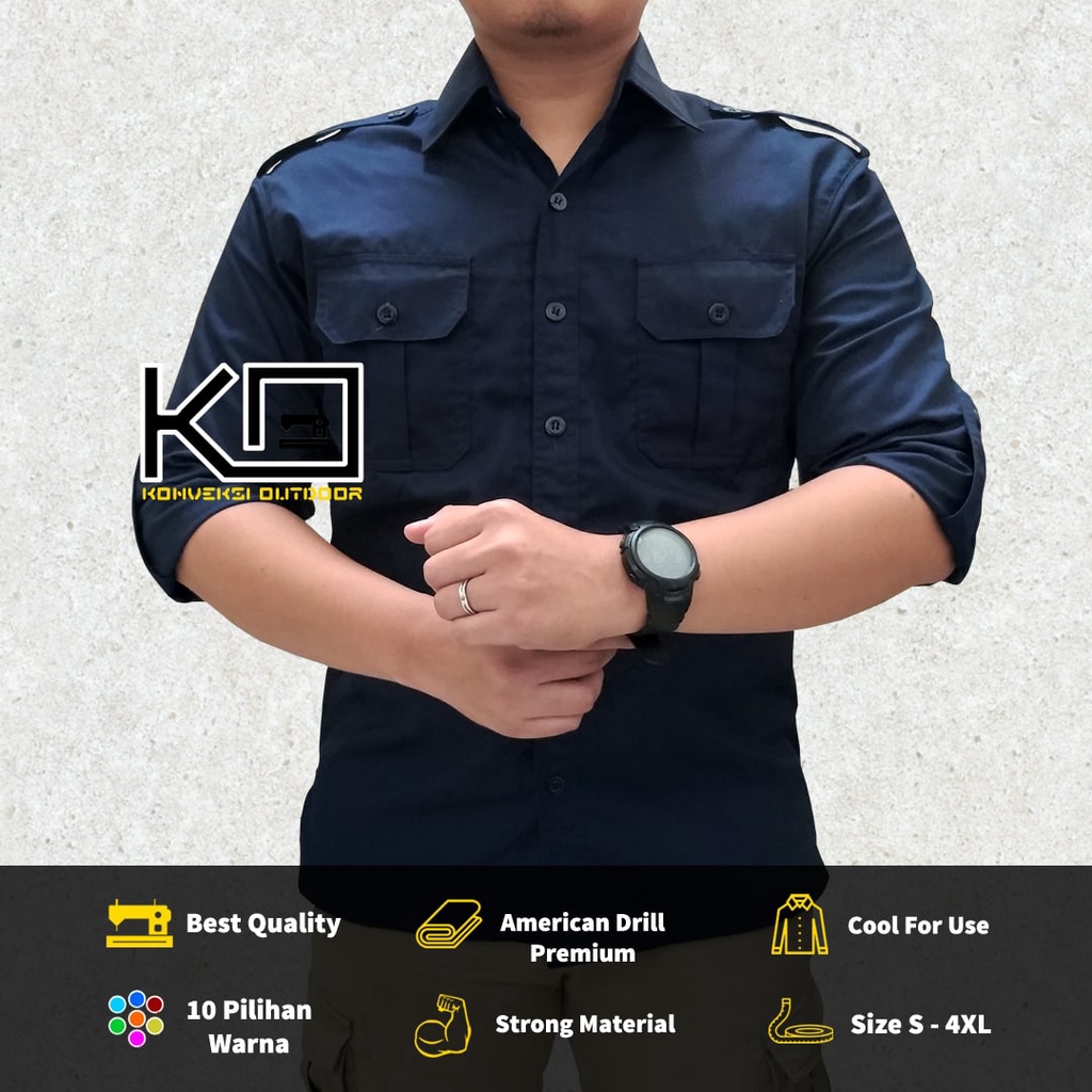 Jual BAJU KEMEJA PDL LAPANGAN OUTDOOR INDOOR PRIA LENGAN PANJANG ...