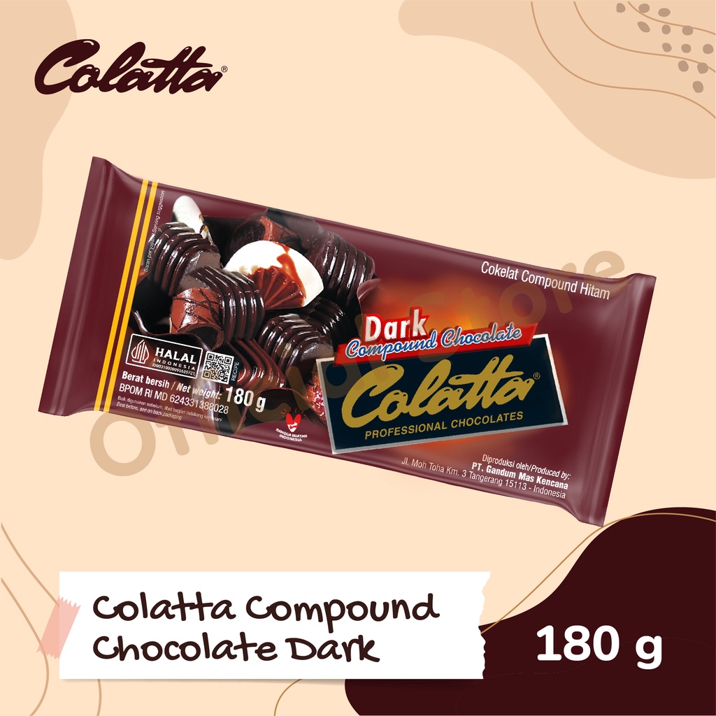 Jual COLATTA DARK CHOCOLATE COMPOUND 180gr | Shopee Indonesia