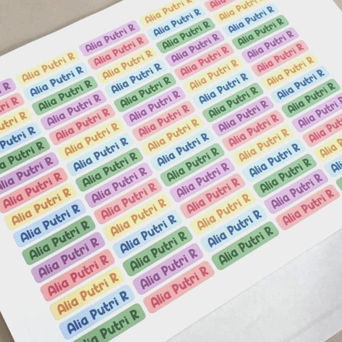 Jual Stiker label nama untuk di baju kain permanent | Shopee Indonesia